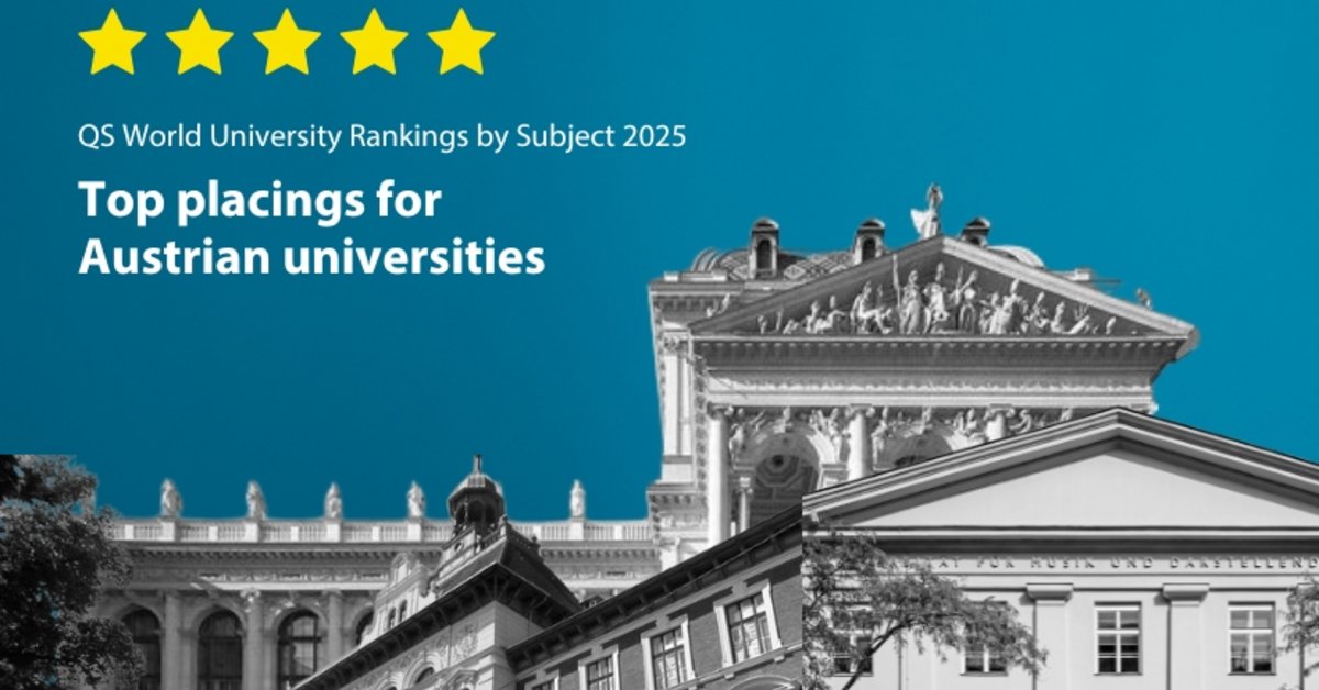 QS Subject Ranking: Top positions for Austrian universities